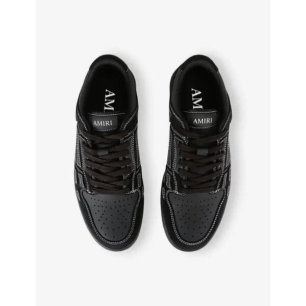 Amiri Skel Low Leather Trainers - Black