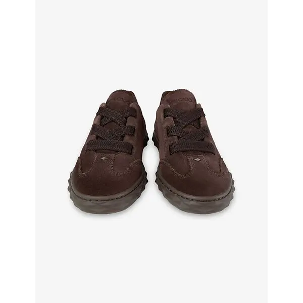 JIMMY CHOO Diamond Light Flex Suede Trainers - V Chocolate