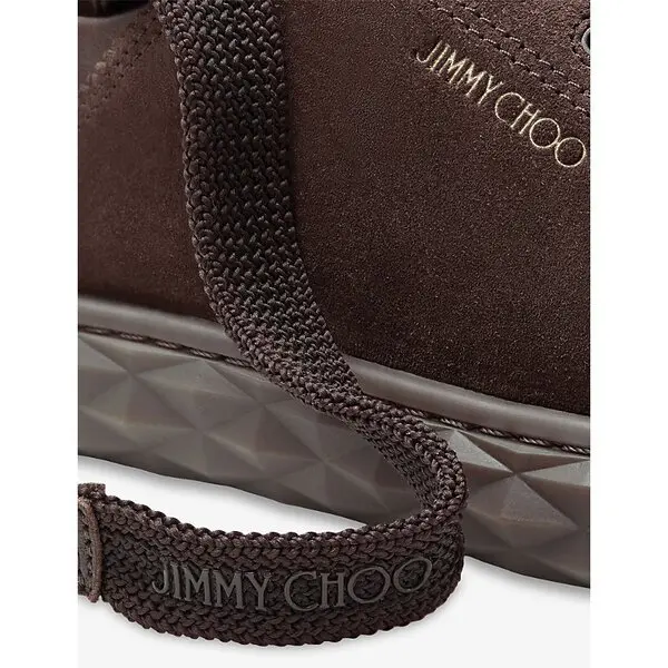 JIMMY CHOO Diamond Light Flex Suede Trainers - V Chocolate