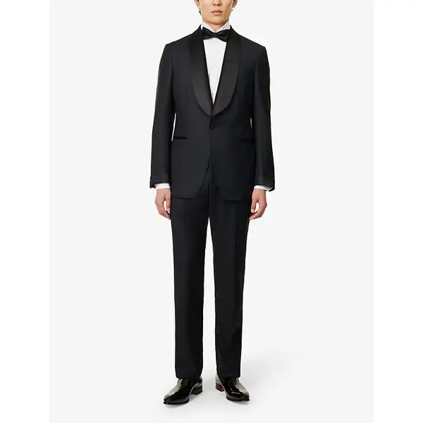 TOM FORD Shawl-lapel Tapered-leg Master Evening Wool Suit