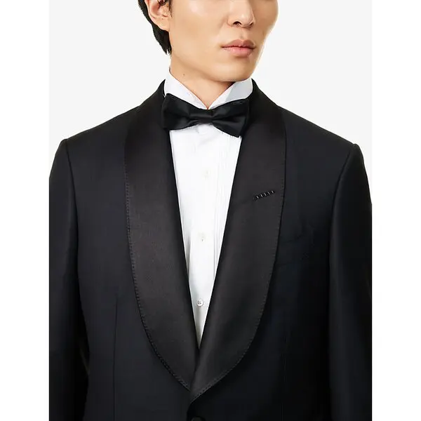 TOM FORD Shawl-lapel Tapered-leg Master Evening Wool Suit