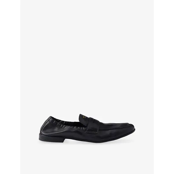 Prada Antiqued Leather Loafers - Black