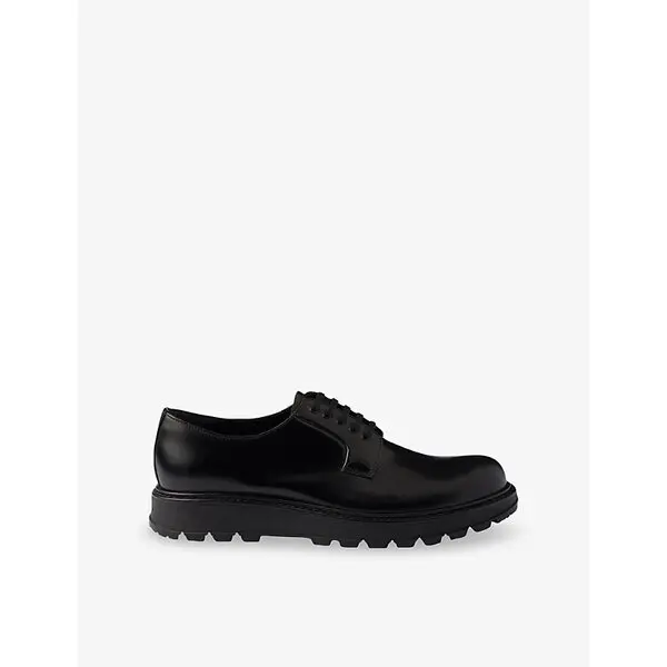 Prada Lug-sole Leather Derby Shoes