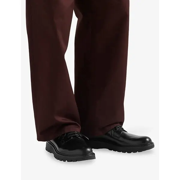 Prada Lug-sole Leather Derby Shoes