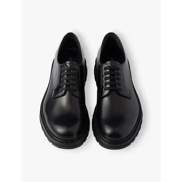 Prada Lug-sole Leather Derby Shoes