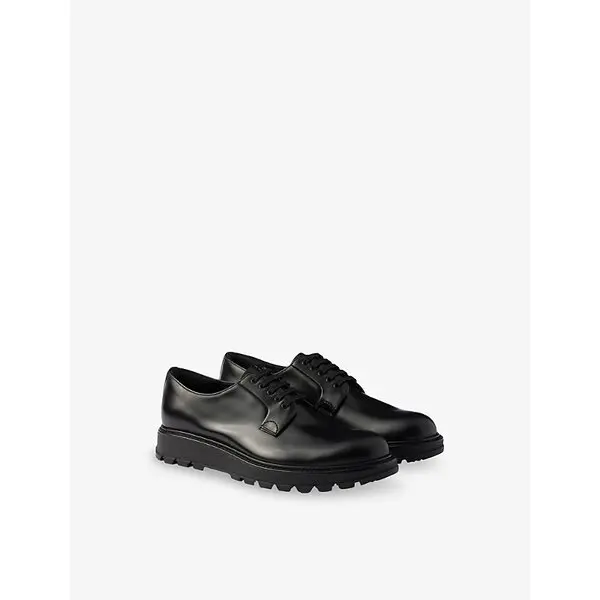 Prada Lug-sole Leather Derby Shoes