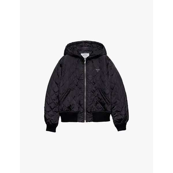 Prada Re Nylon Lightweight Quilted Woven Jacket