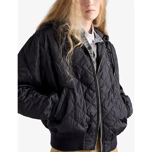 Prada Re Nylon Lightweight Quilted Woven Jacket