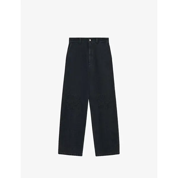 Loewe Anagram Baggy Denim Jeans - Black