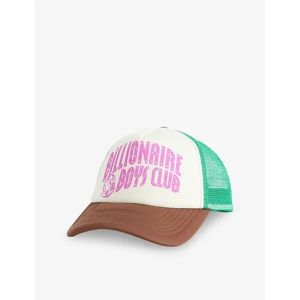 BILLIONAIRE BOYS CLUB Logo-print Woven Trucker Cap - Ecru/brown