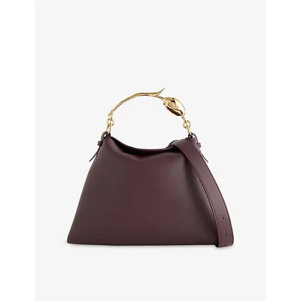 Erdem Large Bloom Leather Shoulder Bag