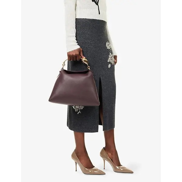 Erdem Large Bloom Leather Shoulder Bag