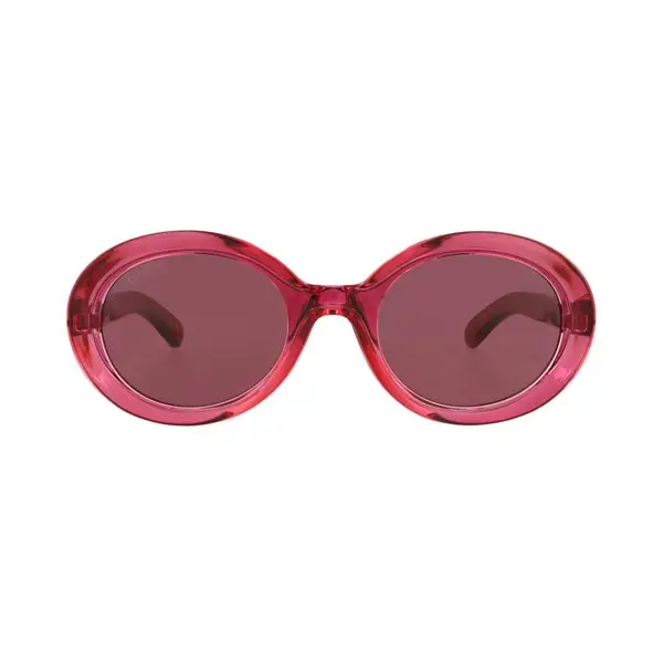 Gucci Round Frame Sunglasses - Red