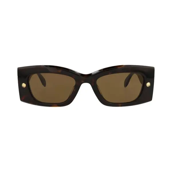 Alexander McQueen Square Havana Sunglasses - Brown