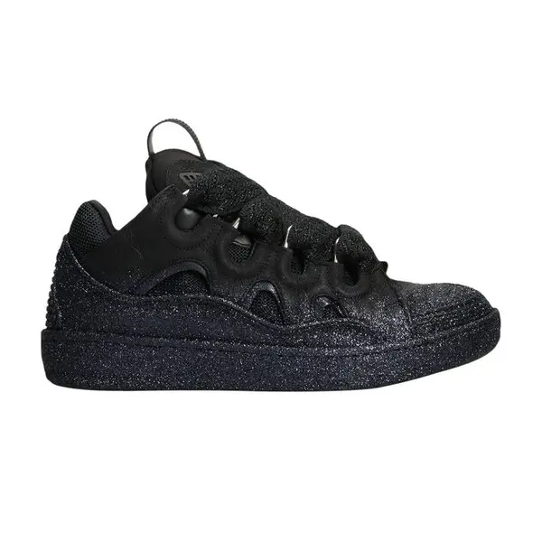 LANVIN Curb Glitter Sneakers - Black