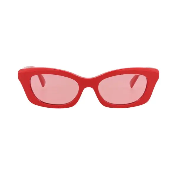 Alexander McQueen Square Frame Sunglasses - Red