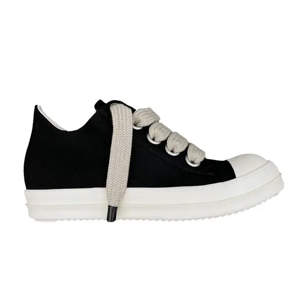 Rick Owens Jumbo Lace Denim Low Sneakers - Black