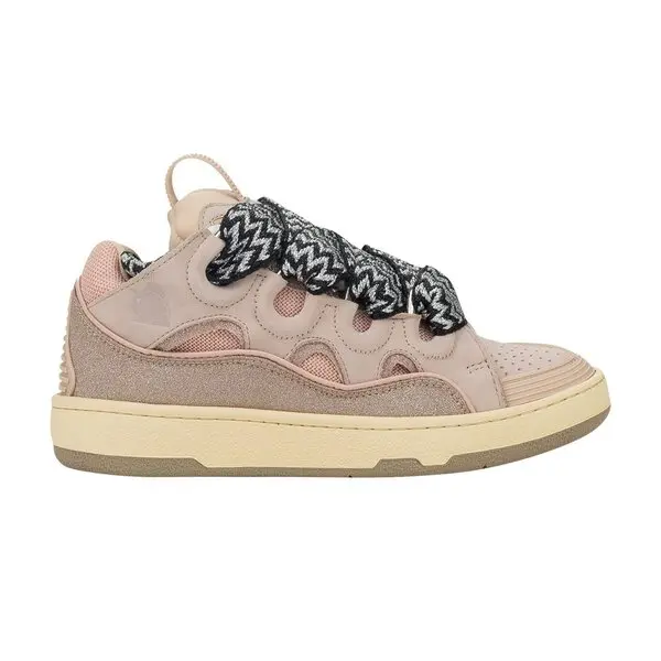 LANVIN Curb Glitter Sneakers - Pink