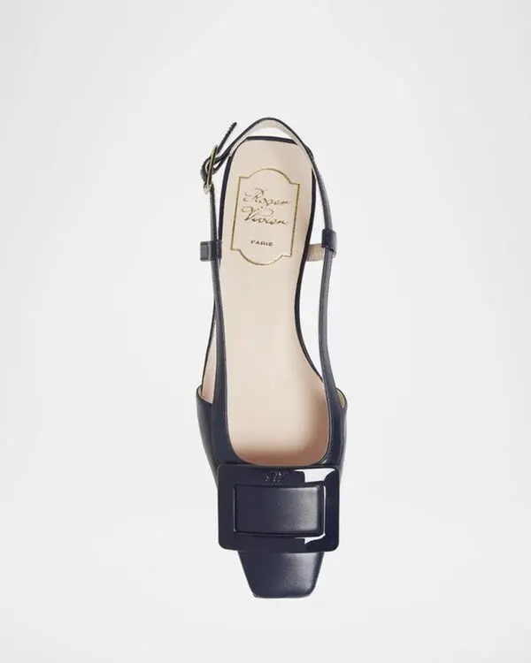 ROGER VIVIER Belle Vivier Leather Slingback Pumps