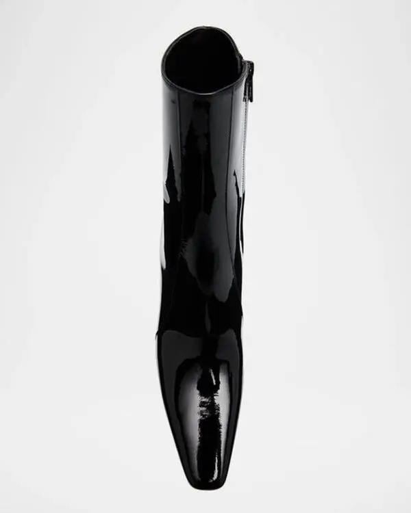 Saint Laurent Rainer Patent Leather Booties