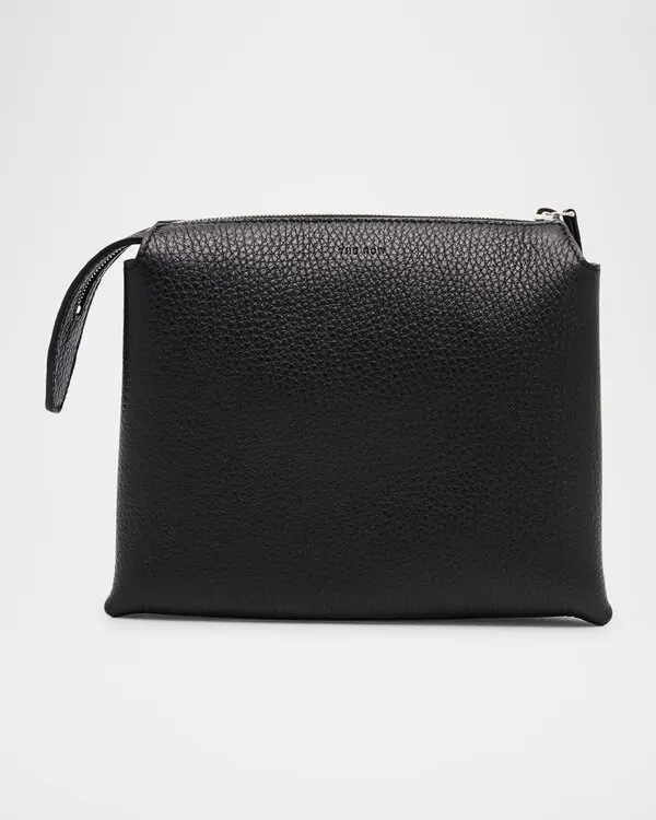 The Row Nu Twin Mini Leather Shoulder Bag - Black | Editorialist