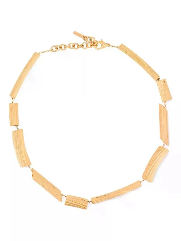 Moschino Brass Logo Necklace