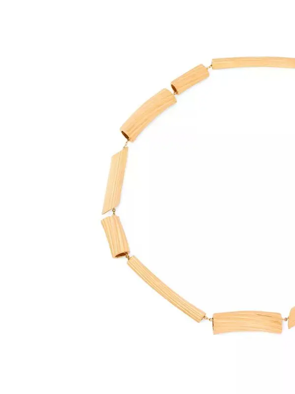 Moschino Brass Logo Necklace