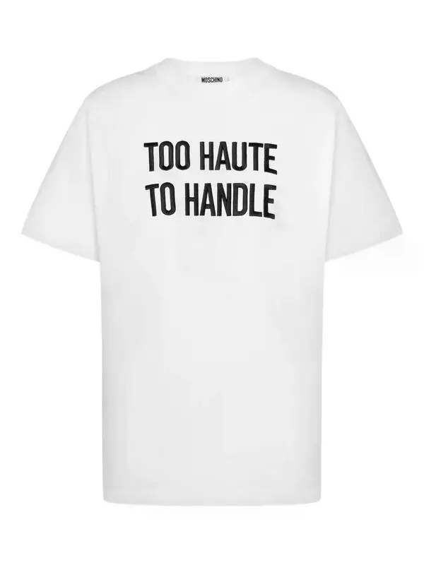 Moschino Lettering-print Cotton T-shirt