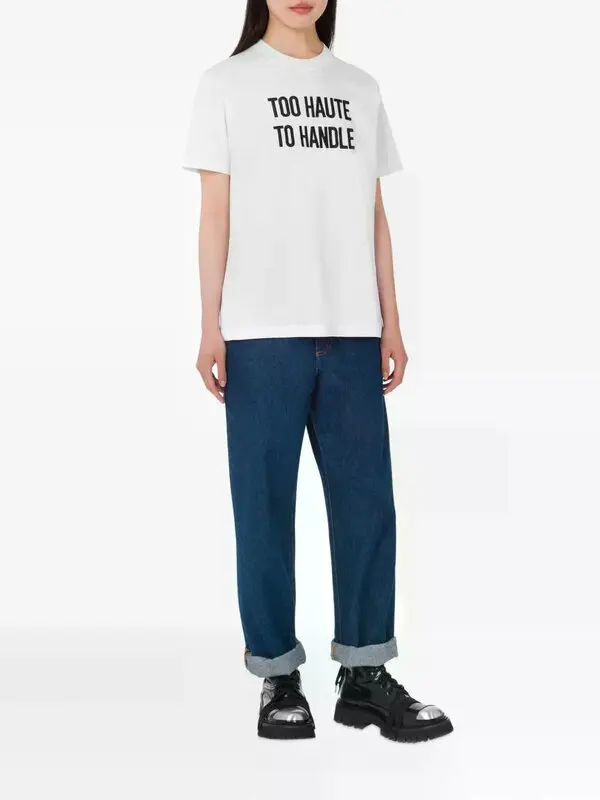 Moschino Lettering-print Cotton T-shirt