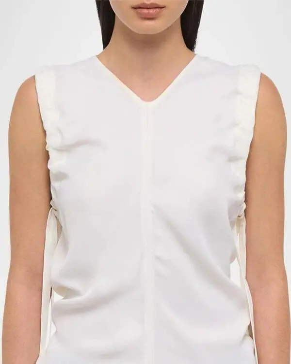 Helmut Lang Ruched Sleeveless Top