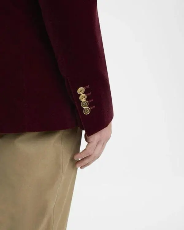 Dolce & Gabbana Apos;s Velvet Double-breasted Peak Lapel Dinner Jacket - Dark Red