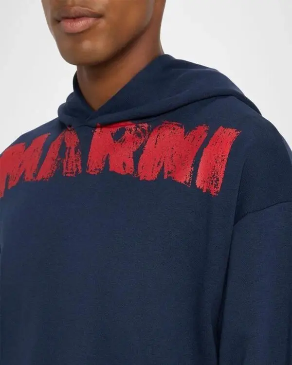 Marni Spray Paint Logo Oversized Hoodie