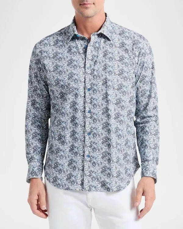 Robert Graham Apos;s Fitzgerald Micro-paisley Woven Sport Shirt