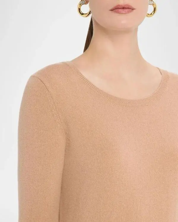 Neiman Marcus Cashmere Knit Top - Camel
