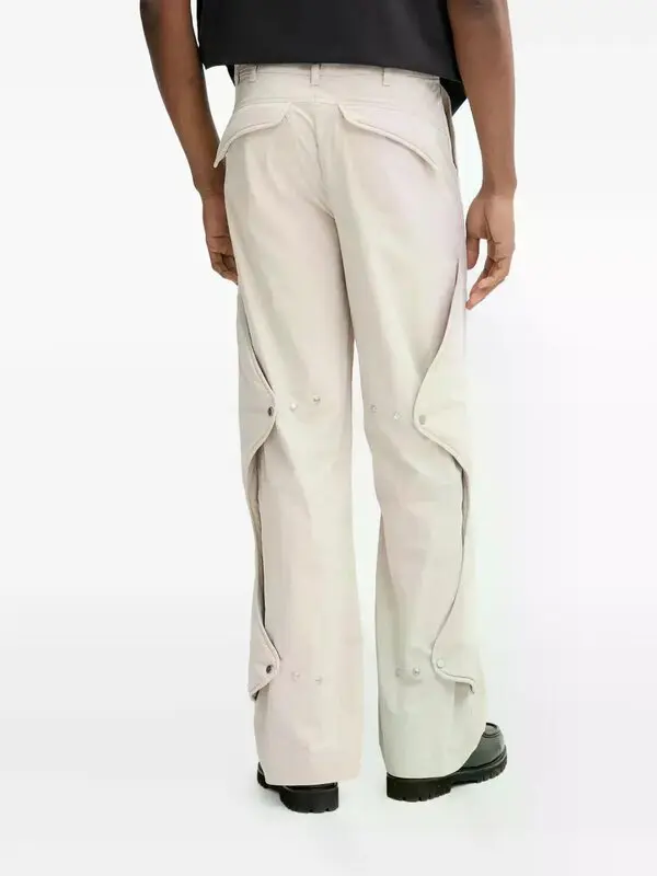 HELIOT EMIL Paneled Straight Leg Trousers - Neutrals