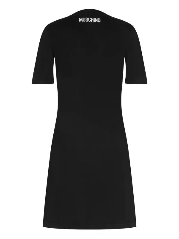 Moschino Goose Print Short Sleeve Dress