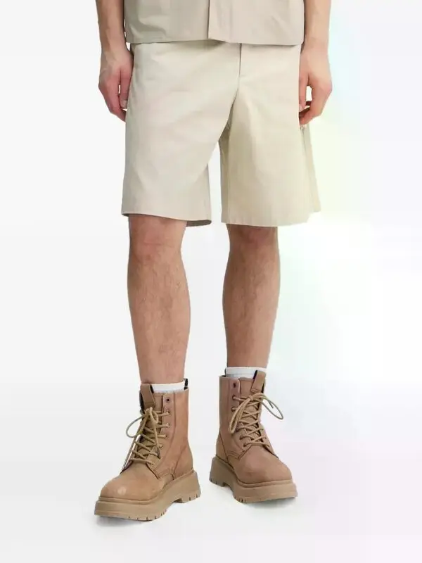 HELIOT EMIL Flat-front Welt-pockets Shorts