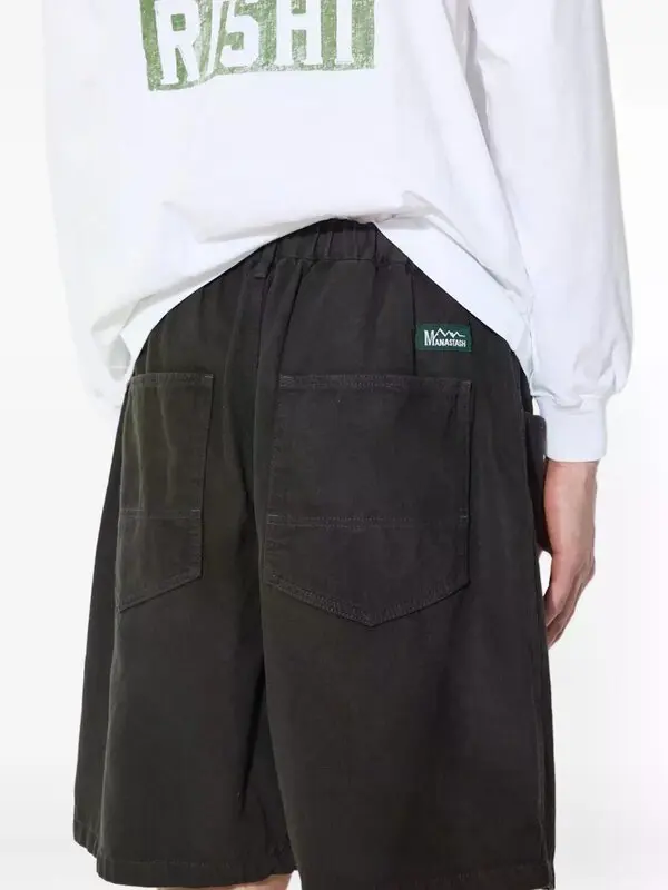 MANASTASH Elastic-waist Shorts With Patch Pockets
