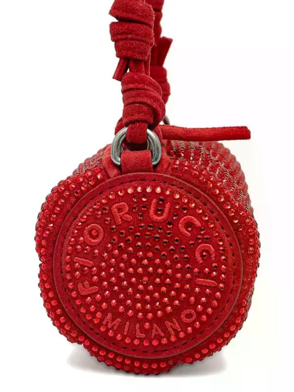 Fiorucci Mella Crystal-embellished Shoulder Bag - Red