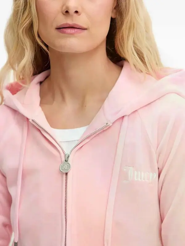 Juicy Couture Velour Zip-up Hoodie - Pink
