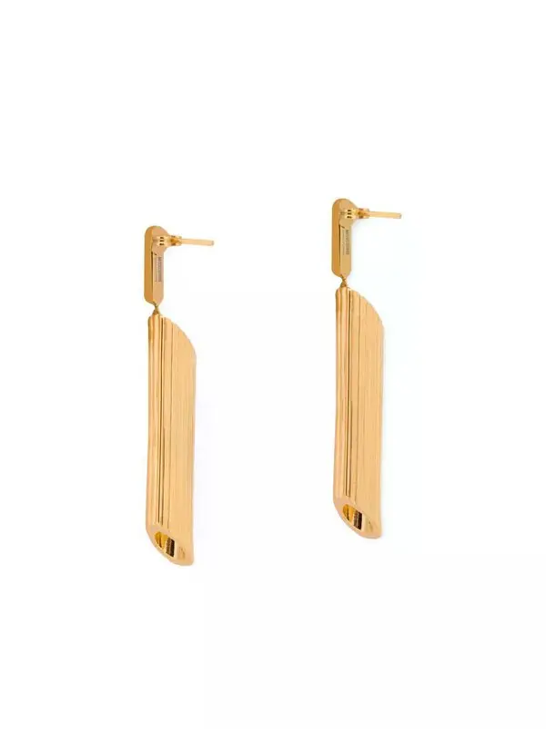 Moschino Brass Tassel Earrings