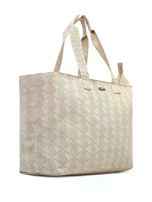 Lacoste Geometric-pattern Tote Bag - Neutrals