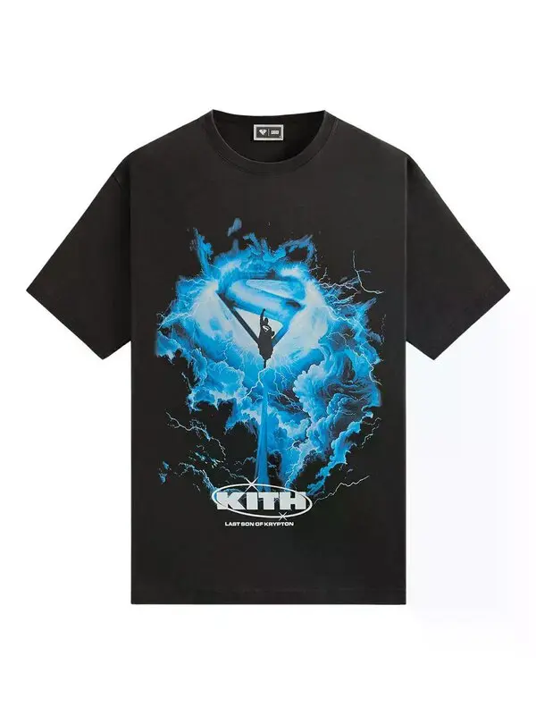 Kith Superman Lightning Vintage T-shirt - Black