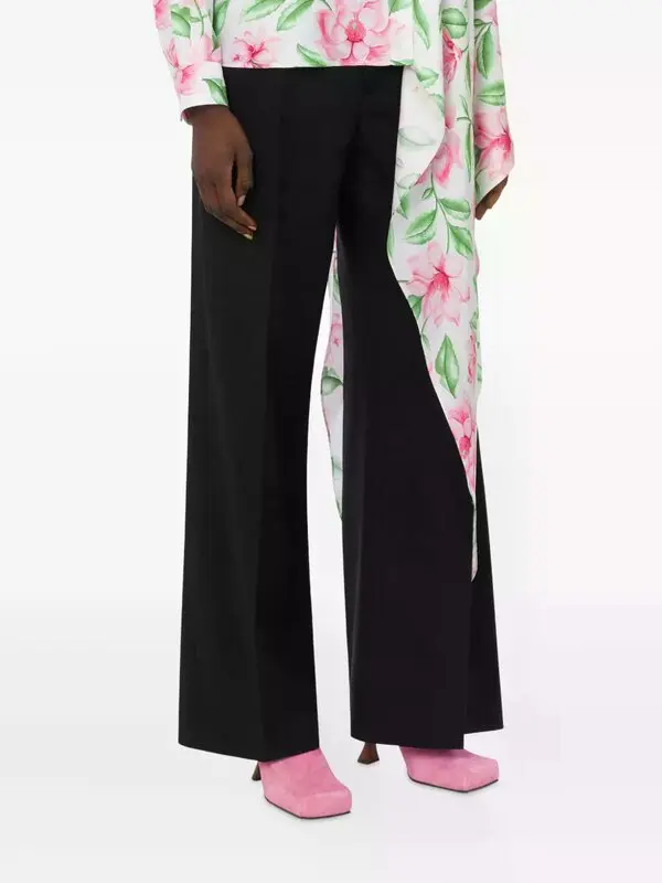 Moschino Pleated Ruffle-detail Trousers