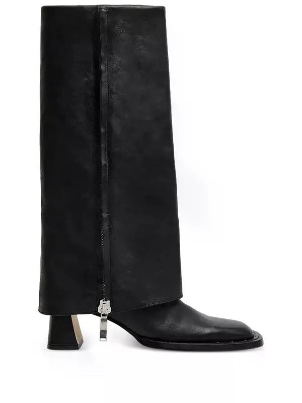 MIISTA 60mm Zip Leather Boots