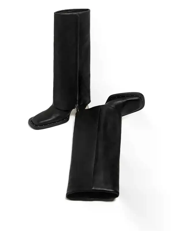 MIISTA 60mm Zip Leather Boots