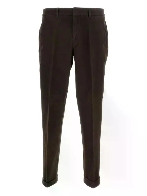 FAY Cuffed Cotton Trousers