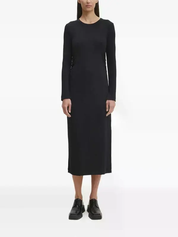 Marc O'polo Side-twist Long-sleeve Midi Dress