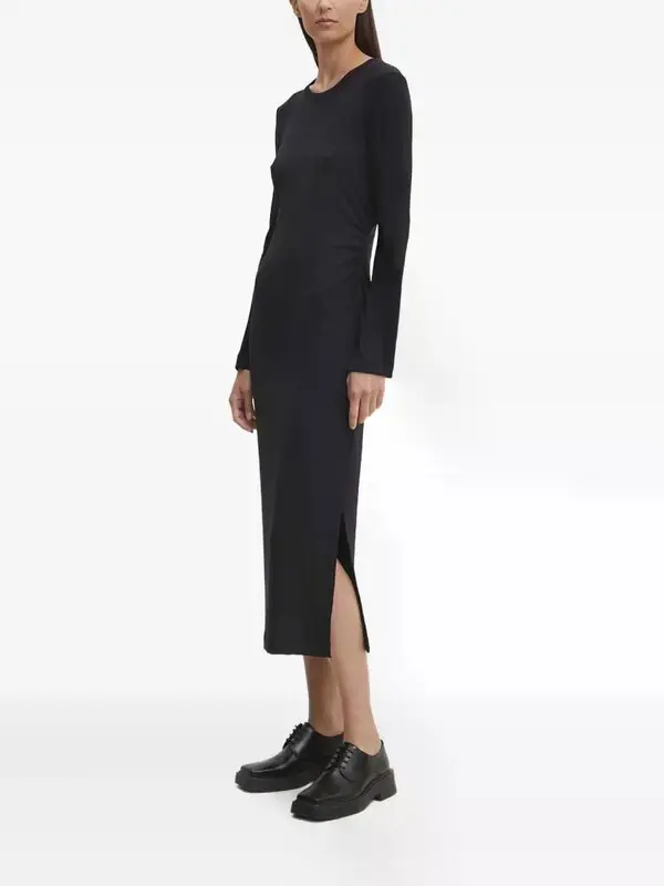Marc O'polo Side-twist Long-sleeve Midi Dress