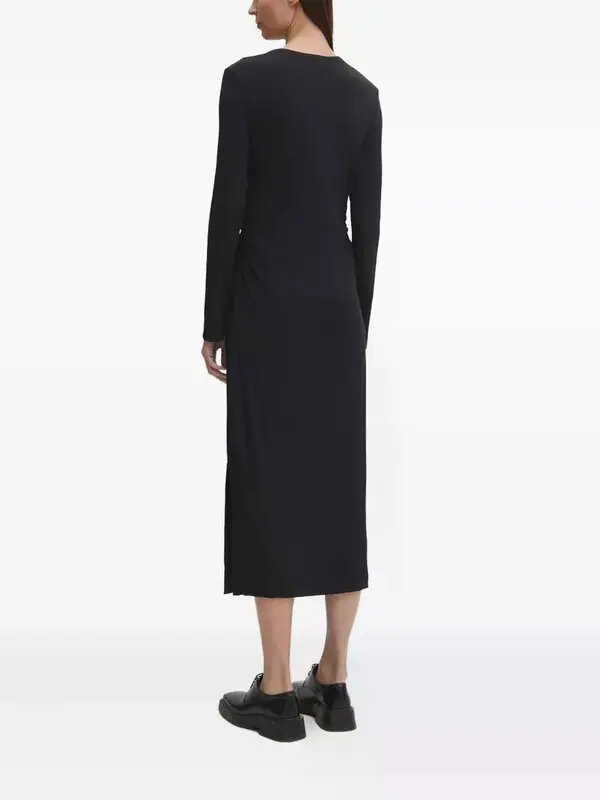 Marc O'polo Side-twist Long-sleeve Midi Dress